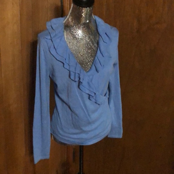 Jones Wear | Sweaters | Jones Wrap Front Ruffled Sweater | Poshmark